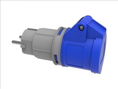 تبدیل پریز 16 آمپر 2 پین معمولی به 3 پین صنعتی 1/16A. Plug - 3/16A ...